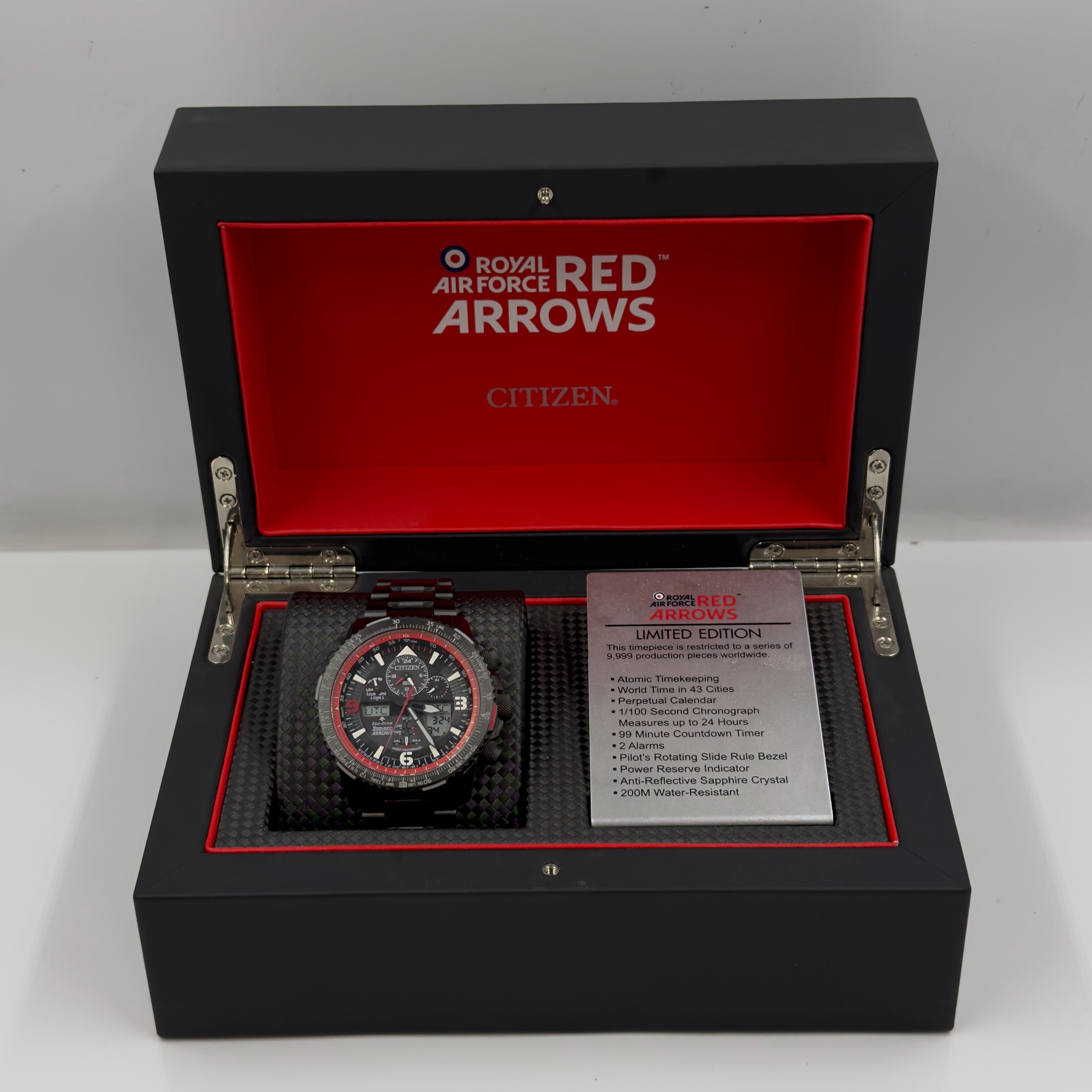 Pre-owned CITIZEN RAF RED ARROWS LIMITED EDITION PROMASTER SKYHAWK A.T ...